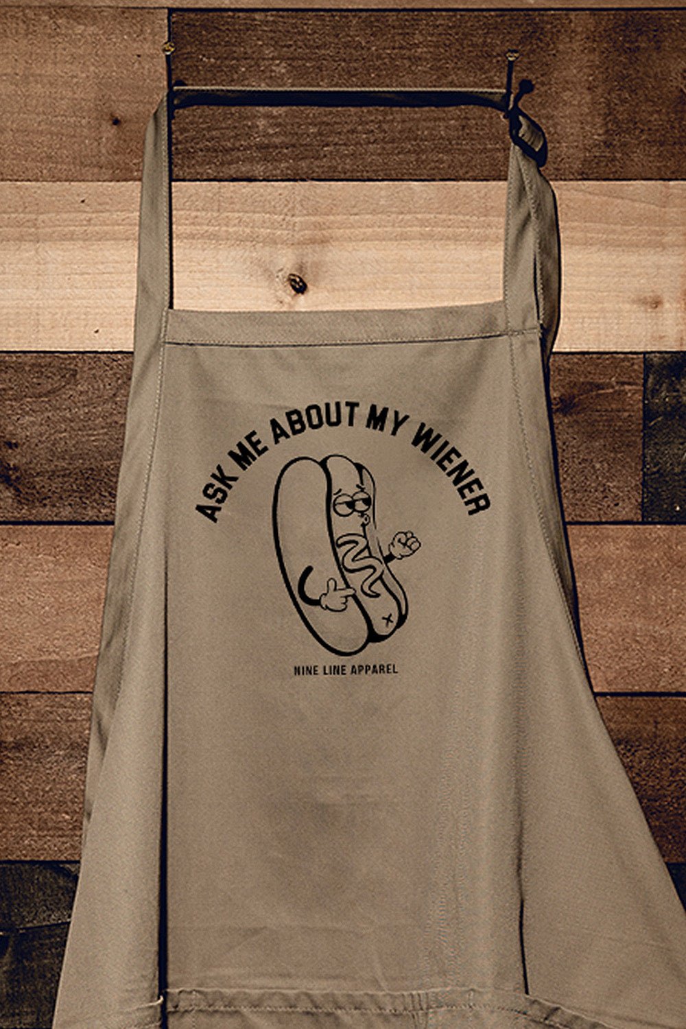 Large Grill Apron with Stain Release | 'Ask Me About My Wiener' – Nine ...