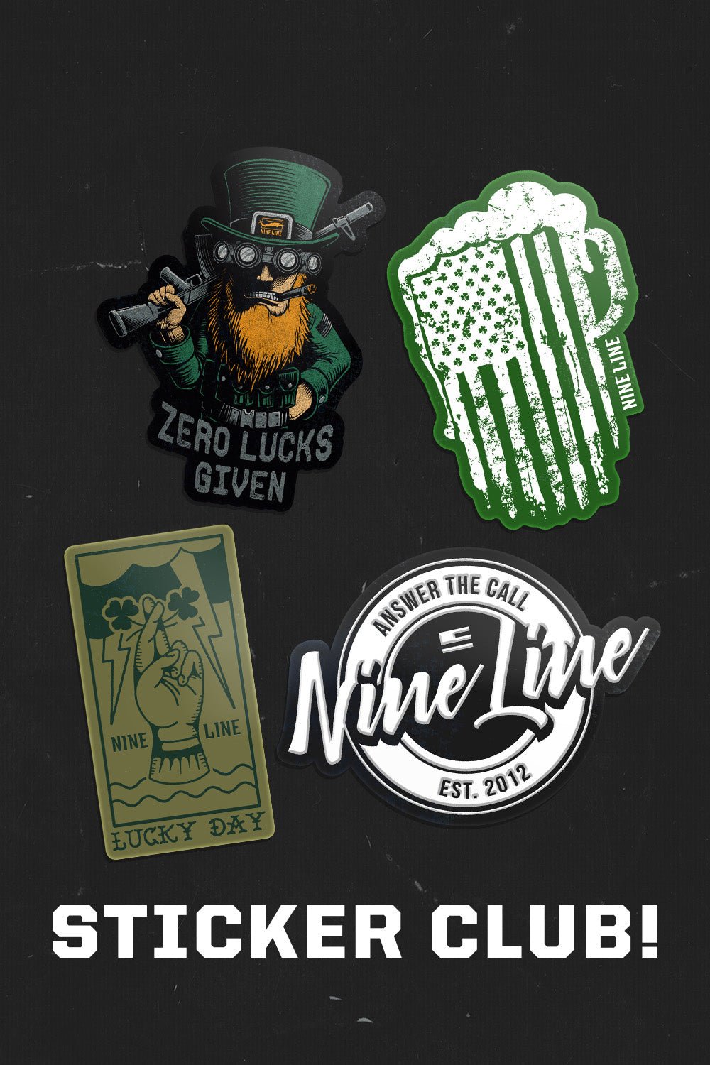 Sticker Club - Monthly Sticker Pack – Nine Line Apparel