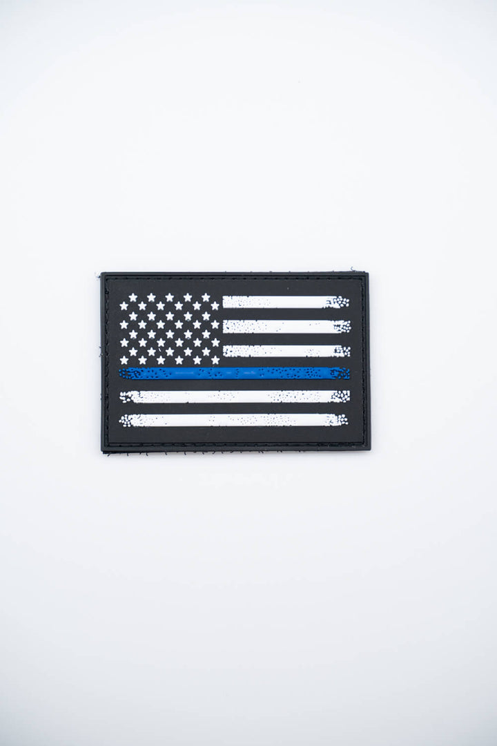PVC Police Patch - Thin Blue Line Patches – Nine Line Apparel