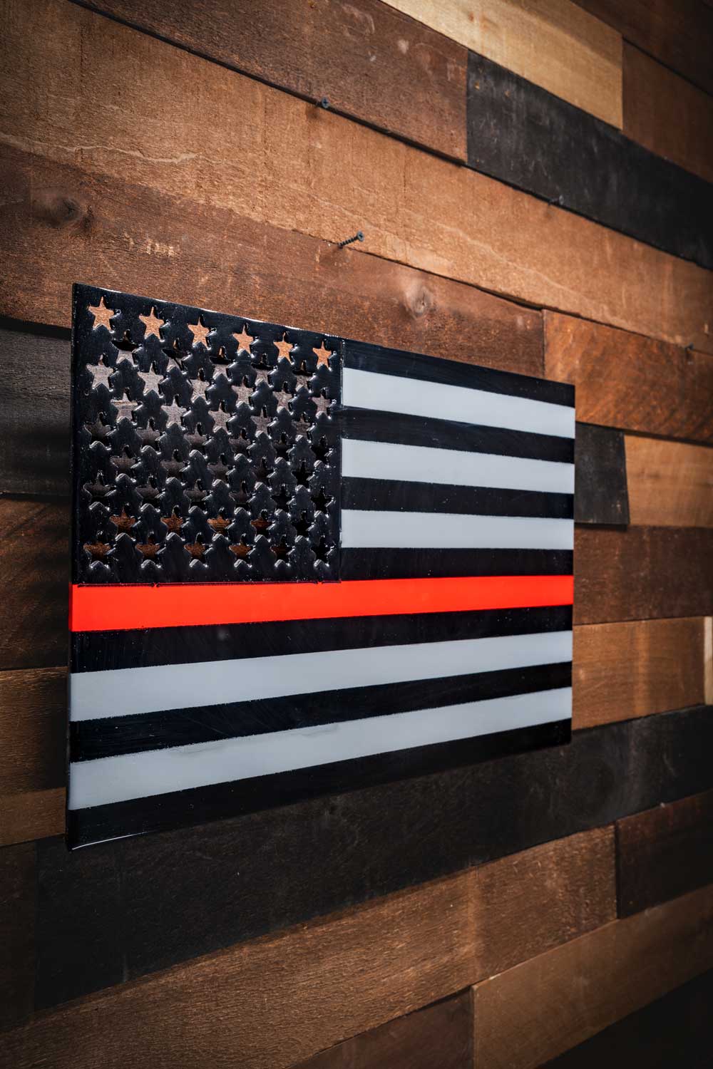 Thin Red Line - Molten Metal Wall Art – Nine Line Apparel