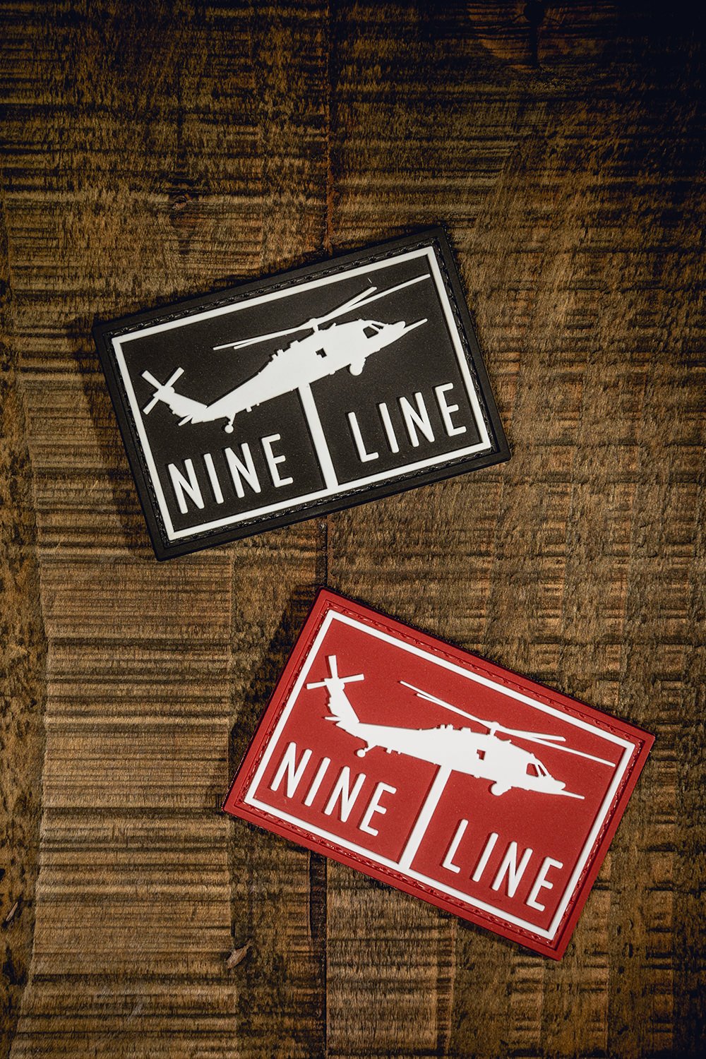 PVC Patches - Red Drop Line – Nine Line Apparel