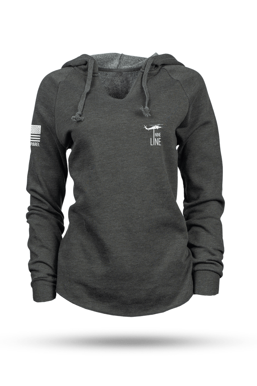 Lightweight Women's V-neck Hoodie - The Pledge – Nine Line Apparel