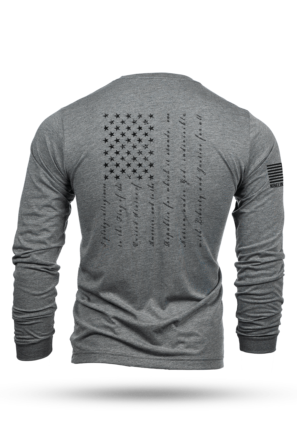 "The Pledge" Long Sleeve Shirt | Patriotic Design by Nine Line Apparel