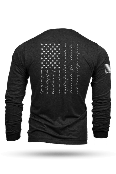 "The Pledge" Long Sleeve Shirt | Patriotic Design by Nine Line Apparel