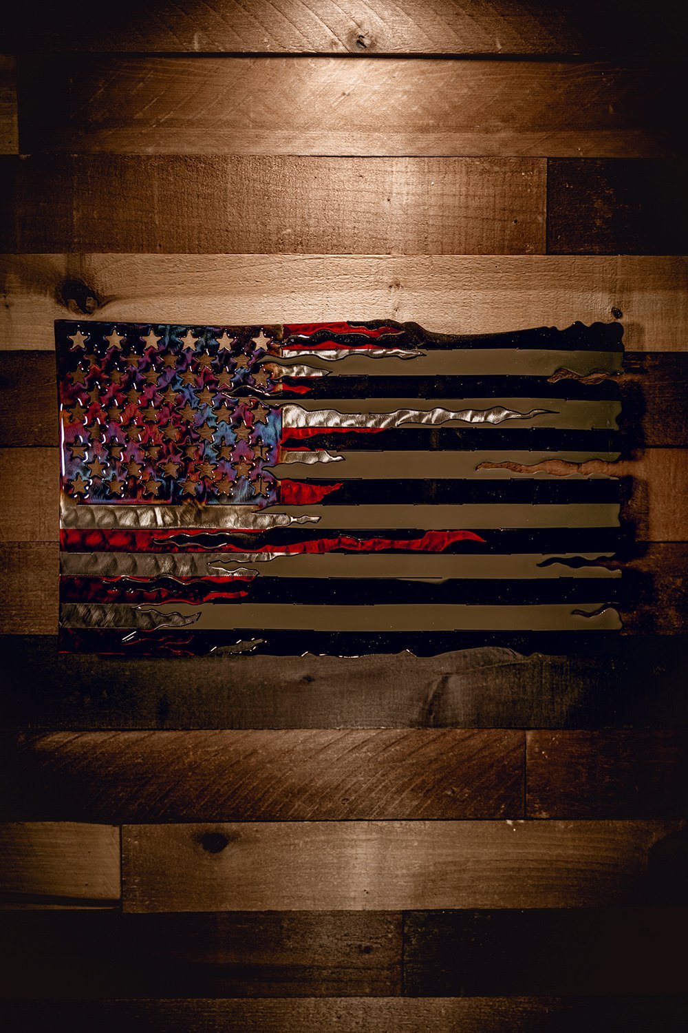 American Flag Wall Art Sign - Subdued Transformation – Nine Line Apparel